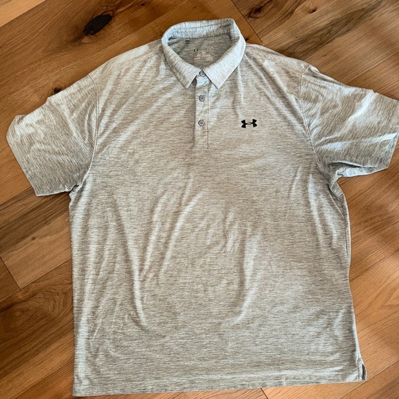 Under Armour | Shirts | Under Armour Mens Light Gray Polo Shirt | Poshmark
